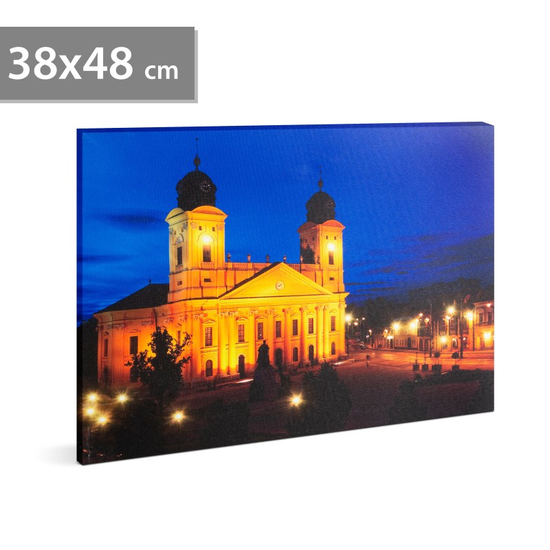 family pound - tablou cu led - "debretin", 2 x aa, 38 x 48 cm